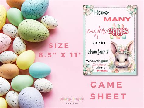 Easter Eggs Guessing Game How Many Easter Eggs Are In The Jar Guess How Many Easter Eggs Game