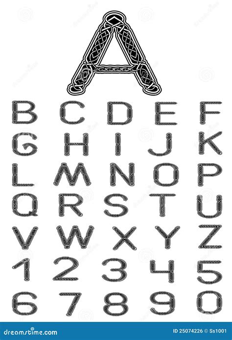 Celtic Font Royalty Free Stock Image Image 25074226