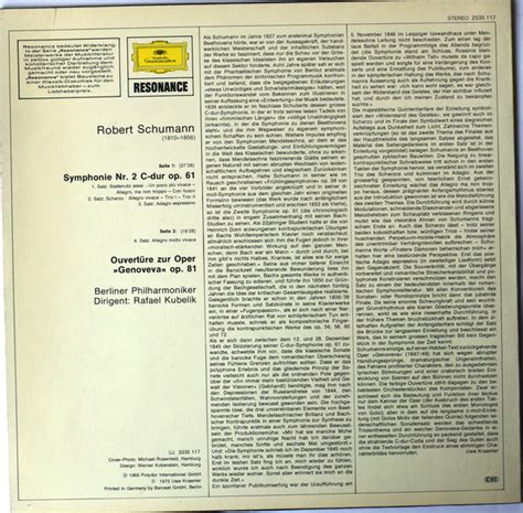 Robert Schumann · Berliner Philharmoniker Rafael Kubelik Symphonien