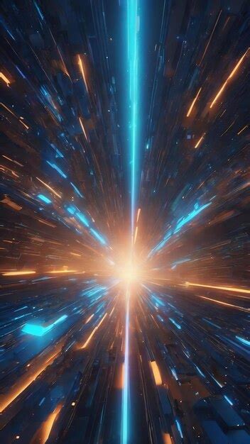 Premium Photo Abstract Technology Background With Blue Light Digital Effect Concept D