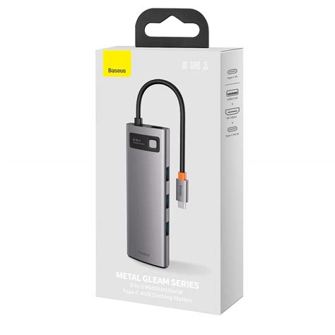 Hub Usb Tipo C 8 En 1 Baseus Gigabit 4k Real Plaza