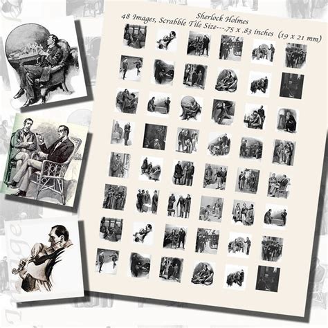 Sherlock Holmes Printable Scrabble Tiles By Arthur Conan Doyle