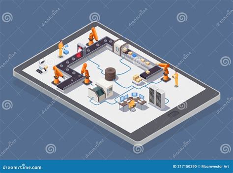 Smart Industry Isometric Composition Stock Vector Illustration Of