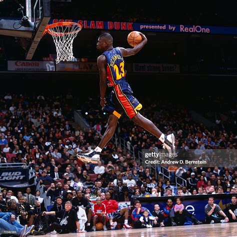Jason Richardson Of The Golden State Warriors Dunks During The 2002