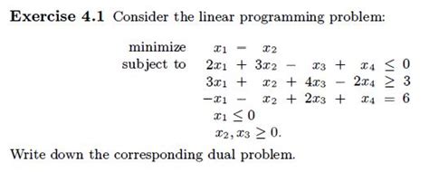 solved exercise 4 1 consider the linear programming problem