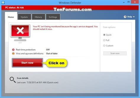 Windows Defender Turn On Or Off In Windows 8 Windows 8 Help Forums