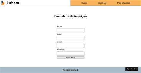 React Formularios Template Codesandbox