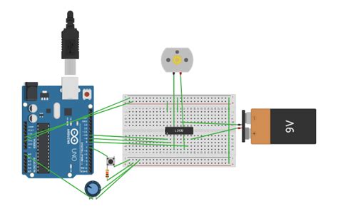 Circuit Design Dc Motor Speed And Direction Control Tinkercad