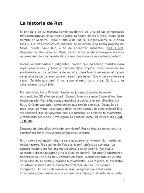 La Historia De Rut En La Biblia Amor Lealtad Y Redención En Pocas