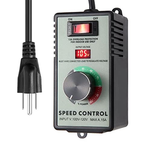 HARMNEE AC Motor Speed Controller AC 100V 120V 15A Max AC Electric Fan Variable Speed