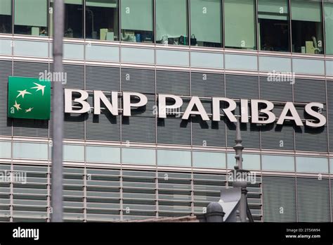 Bnp Paribas Signage And Company Logo On The Exterior Of A Commercial