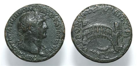 Roman Coin Lovely Danube Bridge Trajan Sestertius For Sale Antiques Classifieds
