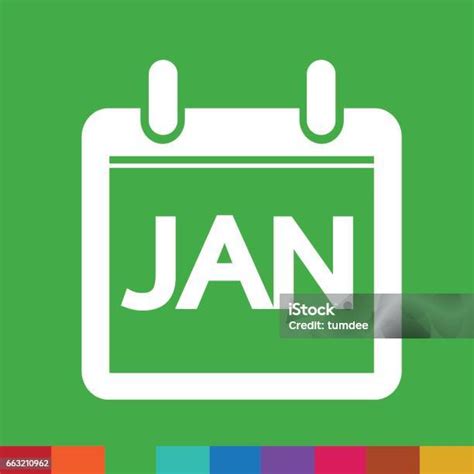 月日曆圖示插畫標誌設計風格向量圖形及更多一月圖片 一月 一週 七月 Istock