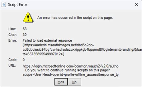 Connecting To Microsoft Graph Always Leads To Script Error Microsoft Qanda