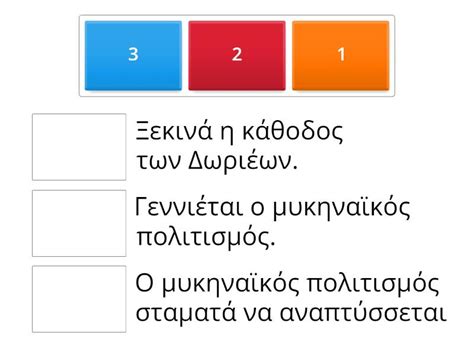 Κεφ 01 Η κάθοδος των Δωριέων Χρονική σειρά Match Up
