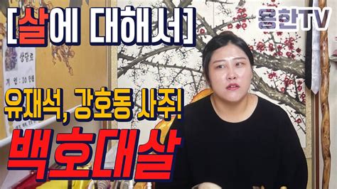 🙏 월화궁 천하대신당 살에 대해서 백호대살 유재석 강호동 사주 지화 일산 정발산동 용한 점집