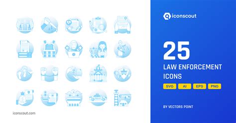 Law Enforcement Icon Pack 25 Free Download Crime And Security Icons