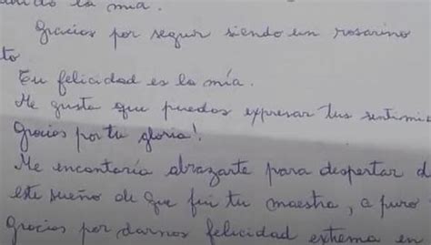 La Emotiva Carta De La Primera Profesora De Lionel Messi Antes De