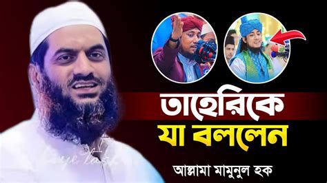 তাহেরির গান নিয়ে যা বললেন হুজুর┇আল্লামা মামুনুল হক┇allama Mamunul Hoqe