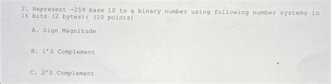 Solved Represent Base To A Binary Number Using Chegg