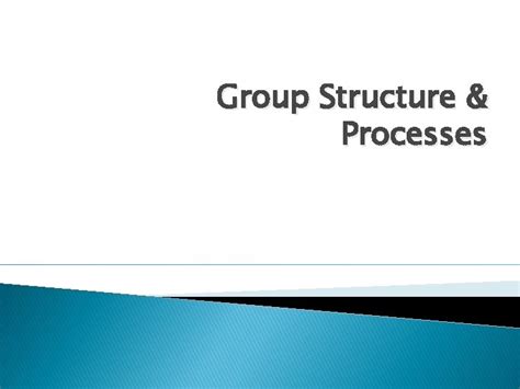 Group Structure Processes Key Concepts Define A Group