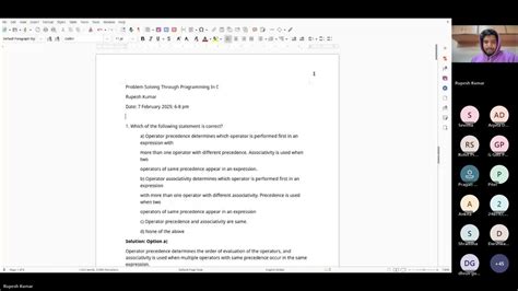 Noc25 Cs56 Problem Solving Through Programming In C Nptel Tutorial