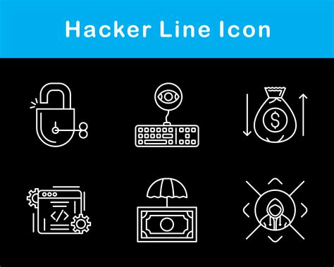 Hacker Vector Icon Set Vector Art At Vecteezy