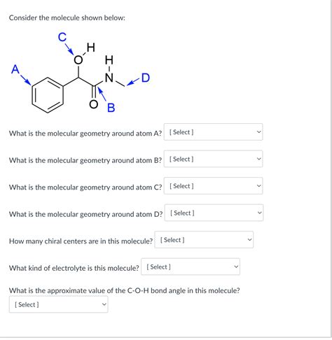 Solved Consider The Molecule Shown Below What Is The Chegg