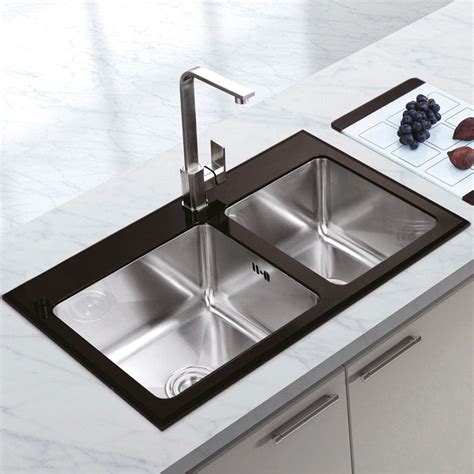 Chiuveta Bucatarie Inox Cu Tocator Personalizat Sticla Temperizata