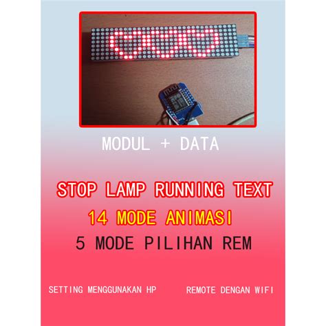 Jual Modul Wemos Data Animasi Stop Lamp Trigger Rem Remote Wifi