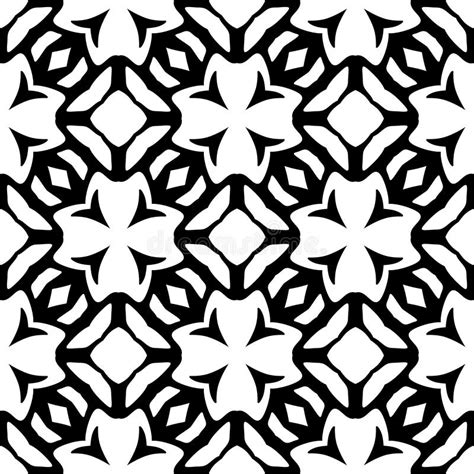 Semless Black Dezine White Back Ground Triangles Abstract Stock