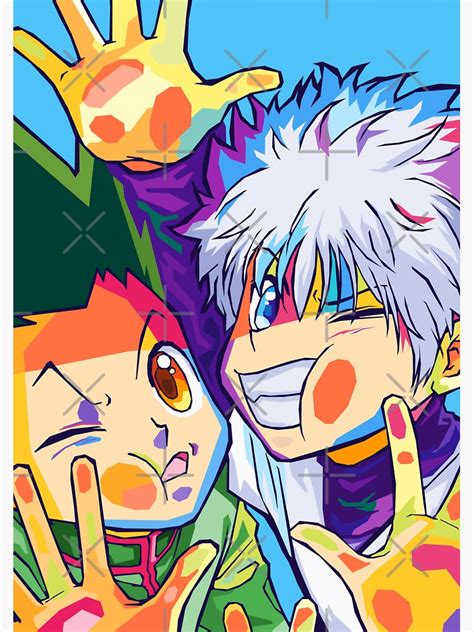 Gon And Killua Cute Wpap Pop Art Sticker For Sale By Zeetart Redbubble