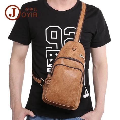 Joyir Korean Style Genuine Leather Waist Bag Men Multifunction Vintage