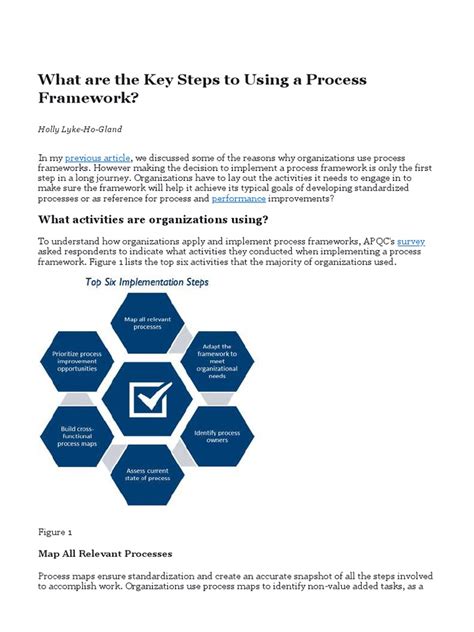 Key Steps To Successful Process Framework Implementation Mapping