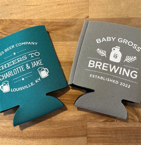 Baby Is Brewing Can Coolers Baby Shower Brewery Favors Baby Etsy
