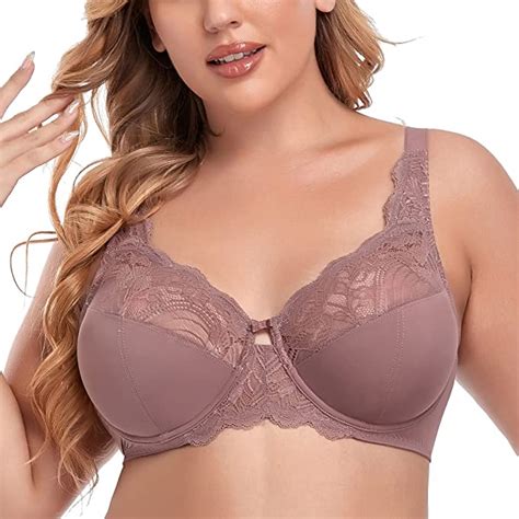 Ailivin Full Figure Underwire Womens Bra Beauty Lace Unlined Minimizer
