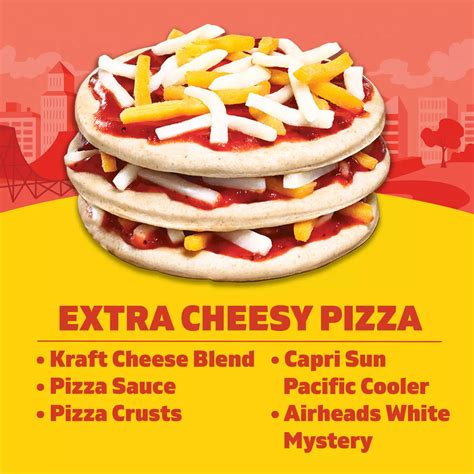 Lunchables Snack Kit Tray Extra Cheesy Pizza With Airheads Candy