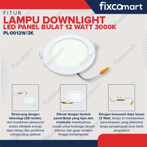Jual Lampu Downlight Led Panel Bulat Watt Gr Di Seller Fixcomart Com Official Store