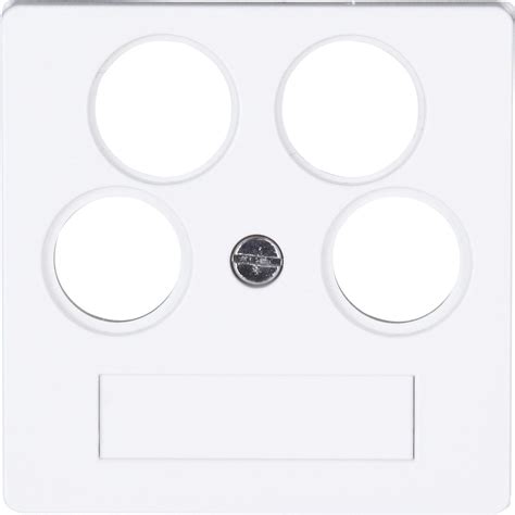 Antenna Cover Plate For Antenna Socket Tv Rf 2xsat Colour Arctic