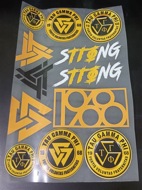 Heat Press Sticker Logo Iron On Fabric Decoration Tau Gamma Phi Logo