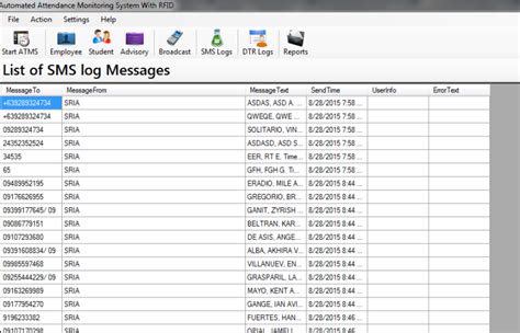 Rfid Based Attendance Monitoring System With Sms Notification In