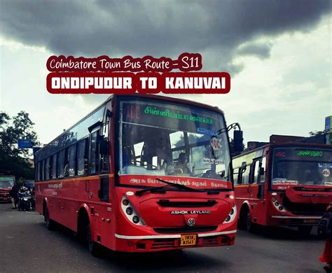 Ondipudur To Kanuvai Bus Timings Coimbatore City Bus Route S11