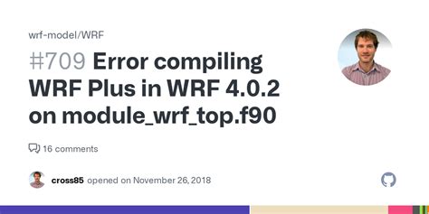 Error Compiling Wrf Plus In Wrf 402 On Modulewrftopf90 · Issue