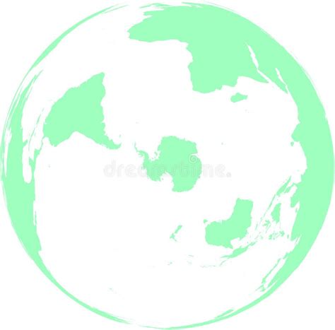 World Map With Outline In South Pole Lambert Azimuthal Equal Area