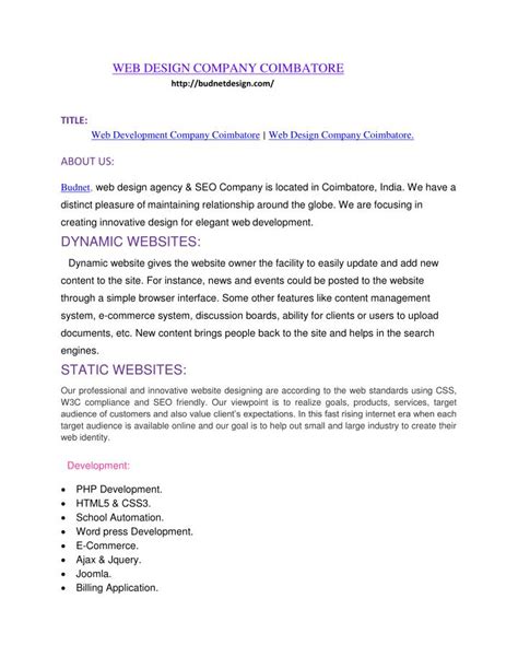 Ppt Web Design Company Coimbatore Web Development Company Coimbatore