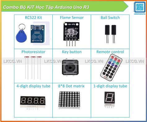 Combo Bộ Kit Học Tập Arduino Uno R3 Linh Kiện Cầu Giấy