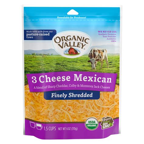 Organic Valley Mexican Blend Finely Shredded Cheese 6oz Grocery