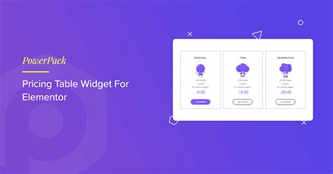 Elementor Pricing Table Widget Powerpack Addons For Elementor