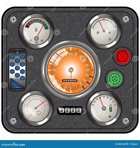 Car Dashboard Icon Stock Vector Illustration Of Indicate 48214299