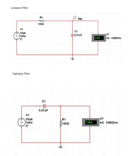 Here Are The Observed Values And The Circuits Created In Multisim